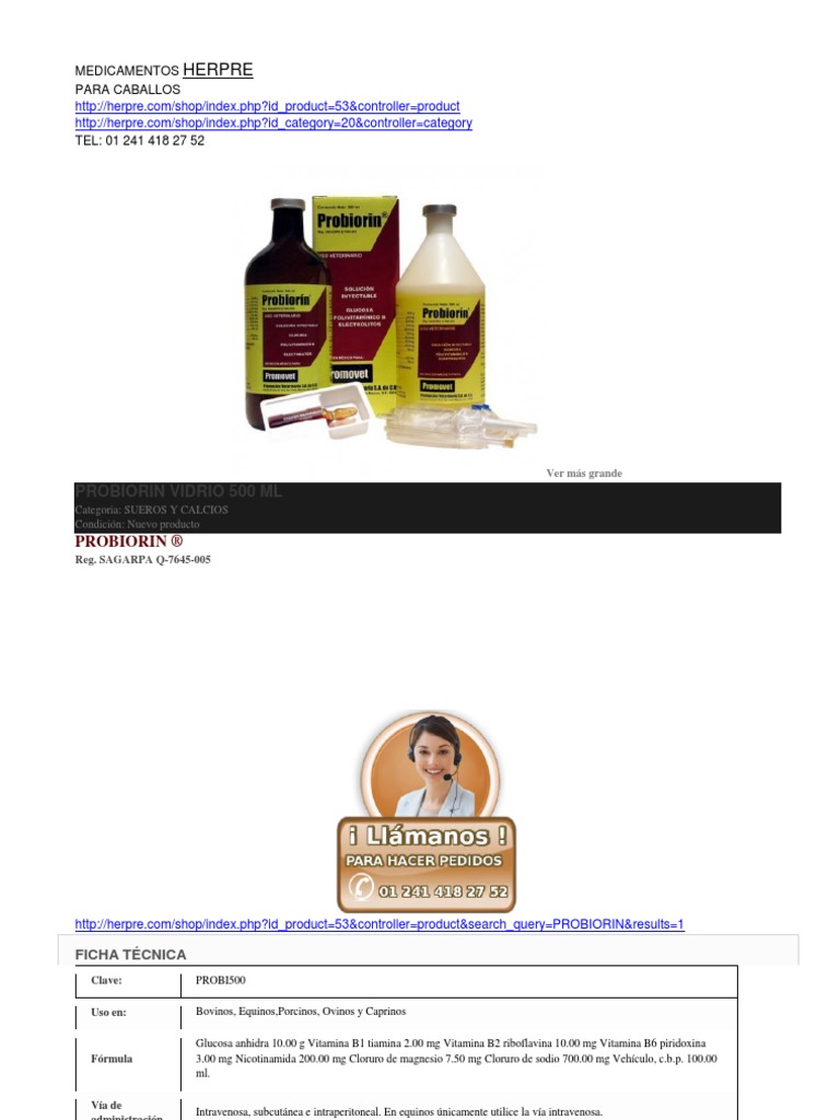 Medicamentos para Caballos (18.10.17) | PDF | Vitamina D | Vitamina a