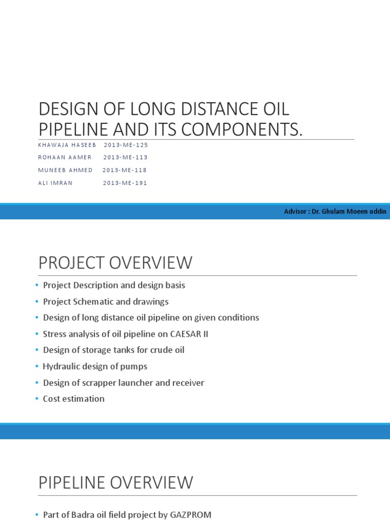 Long Distance Oil Pipeline Design | PDF | Pipeline Transport | Pipe ...