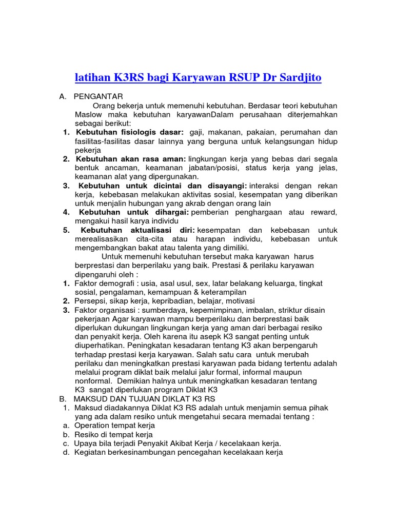 Contoh Proposal k3 | PDF