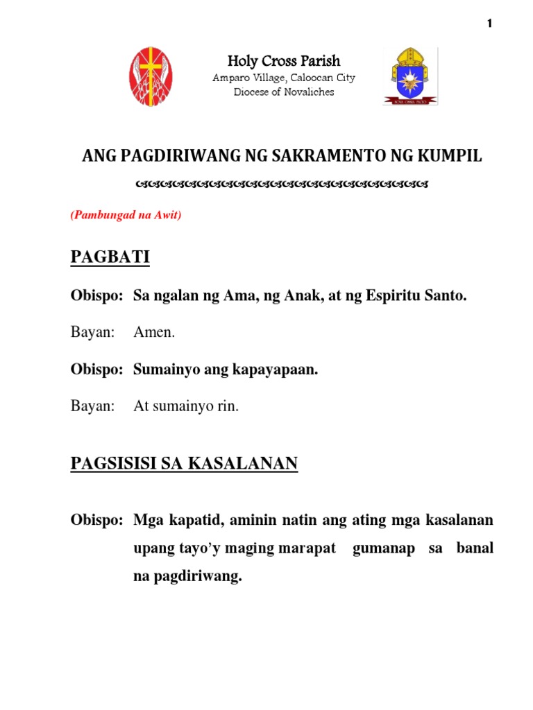 Ang Pagdiriwang NG Kumpil 2017 Copy Presider | PDF