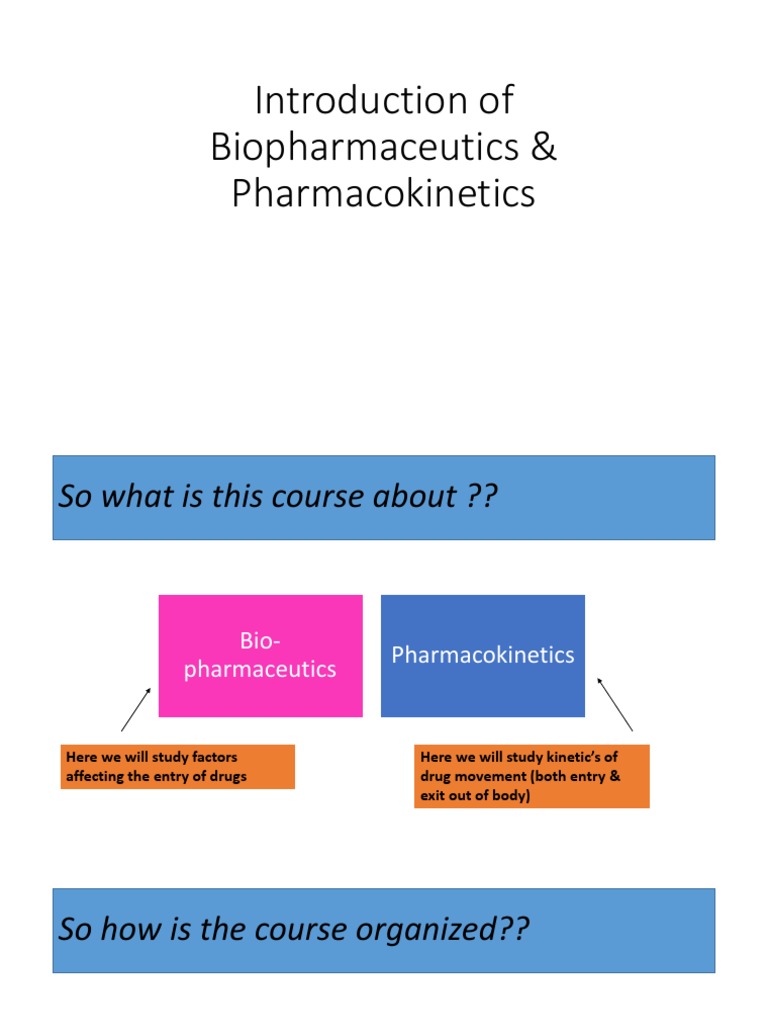 Biopharmaceutics and Pharmacokinetics Overview | PDF | Pharmacokinetics ...