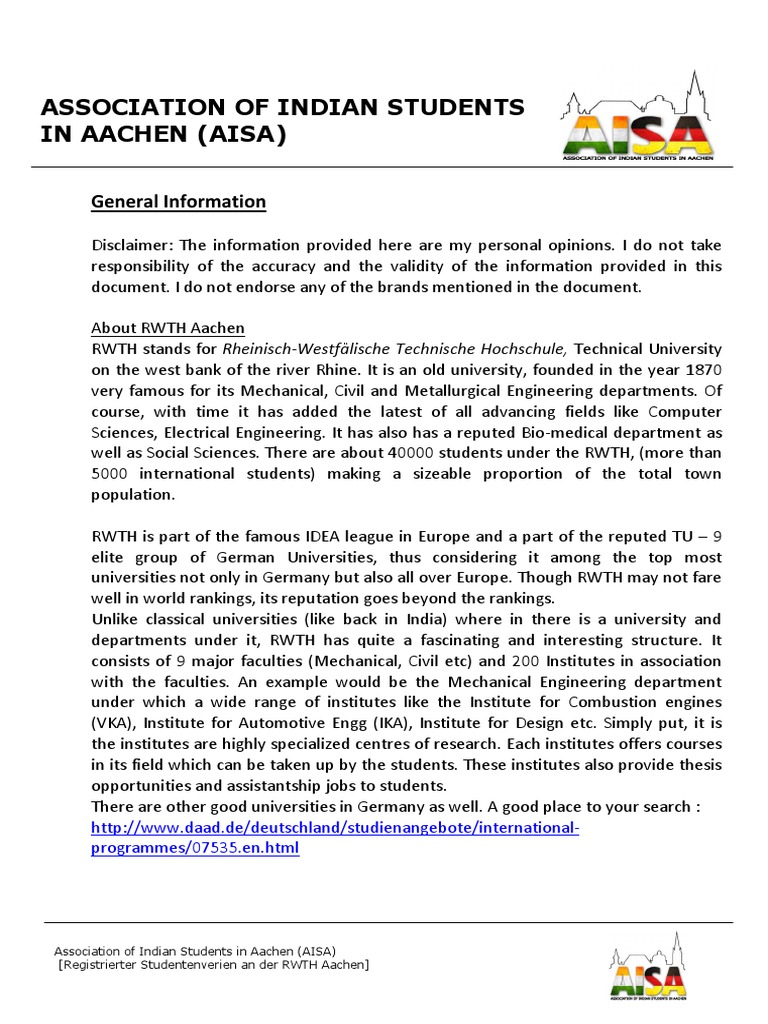 RWTH General Info | Download Free PDF | Business | Further Education