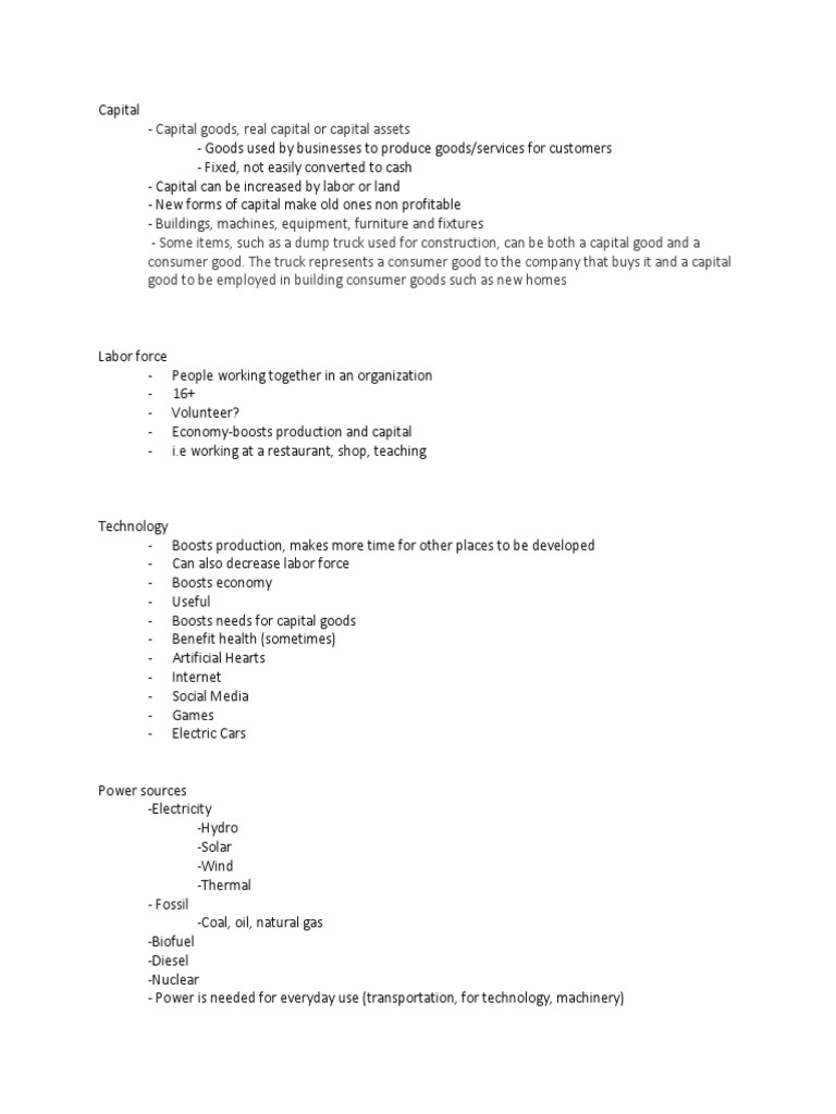 Capital Goods, Real Capital or Capital Assets: Buildings, Machines ...