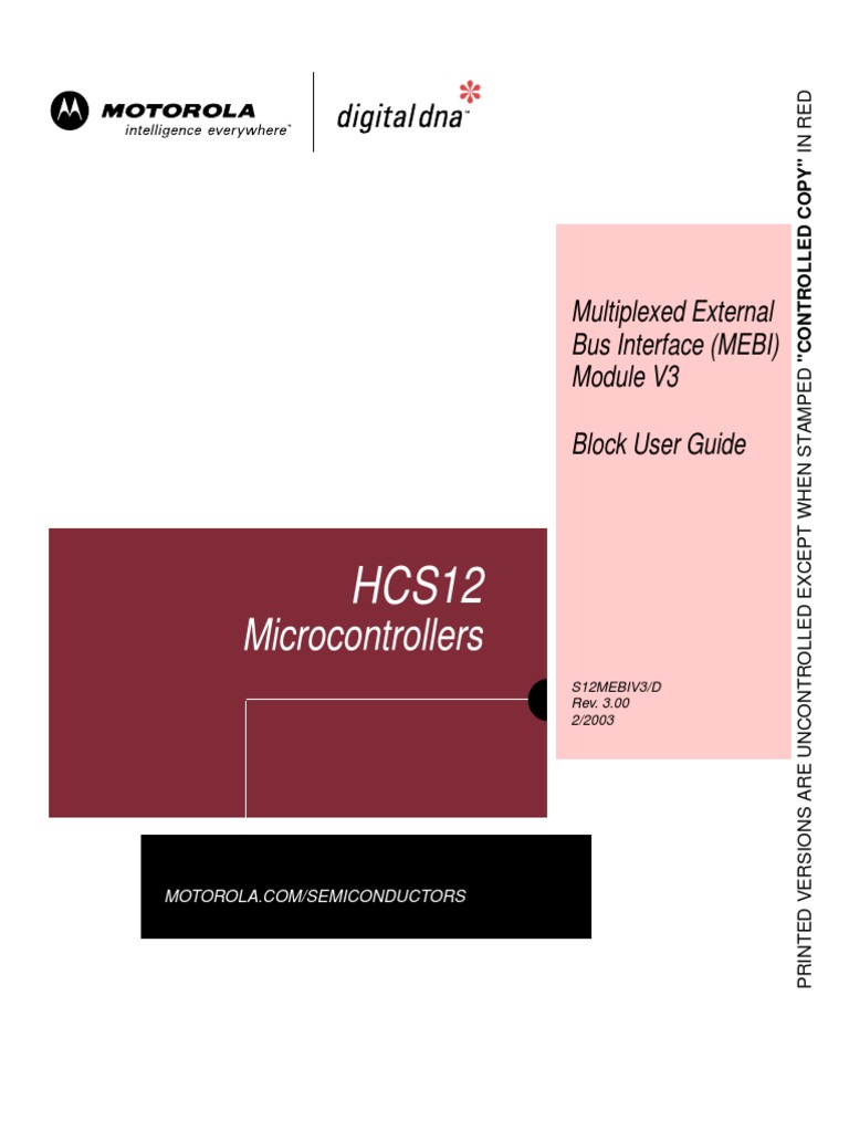 Microcontrollers: Multiplexed External Bus Interface (MEBI) | PDF | Input/Output | Electronic Design