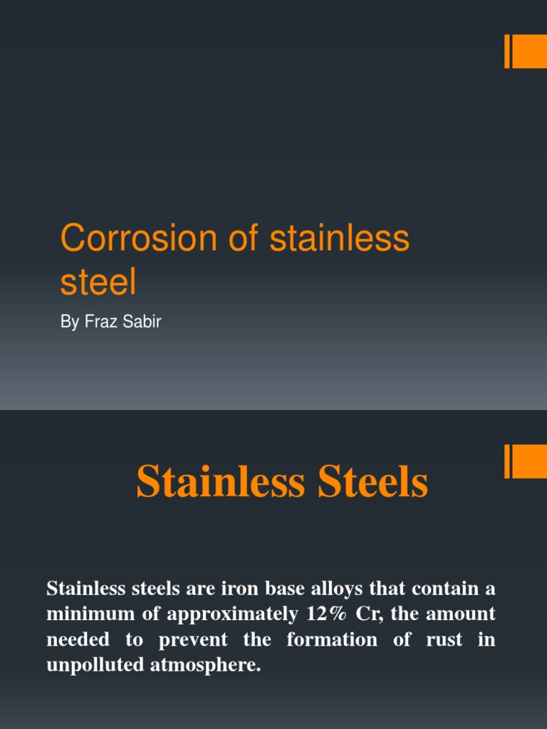 Corrosion of Stainless Steel | PDF | Fracture | Steel