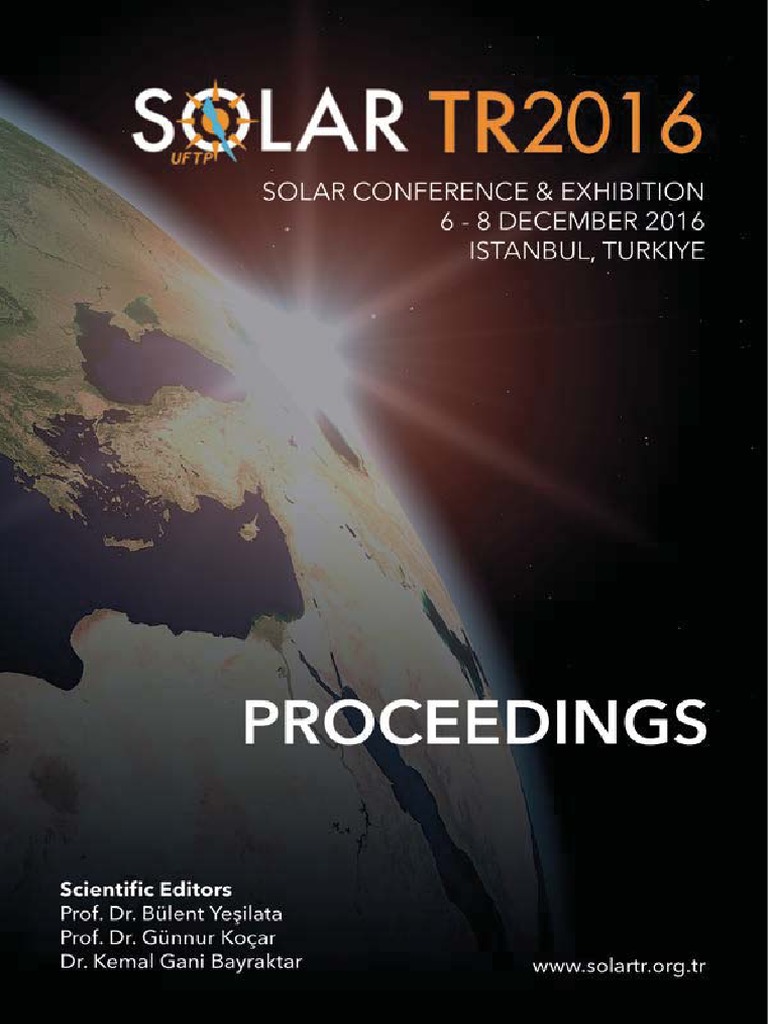 Proceedings Solar Tr2016 | PDF | Photovoltaics | Renewable Energy