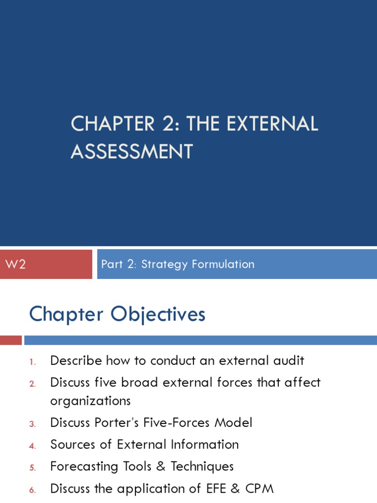 CHAPTER 2 the External Assessment | Competition | Forecasting | Free 30 ...