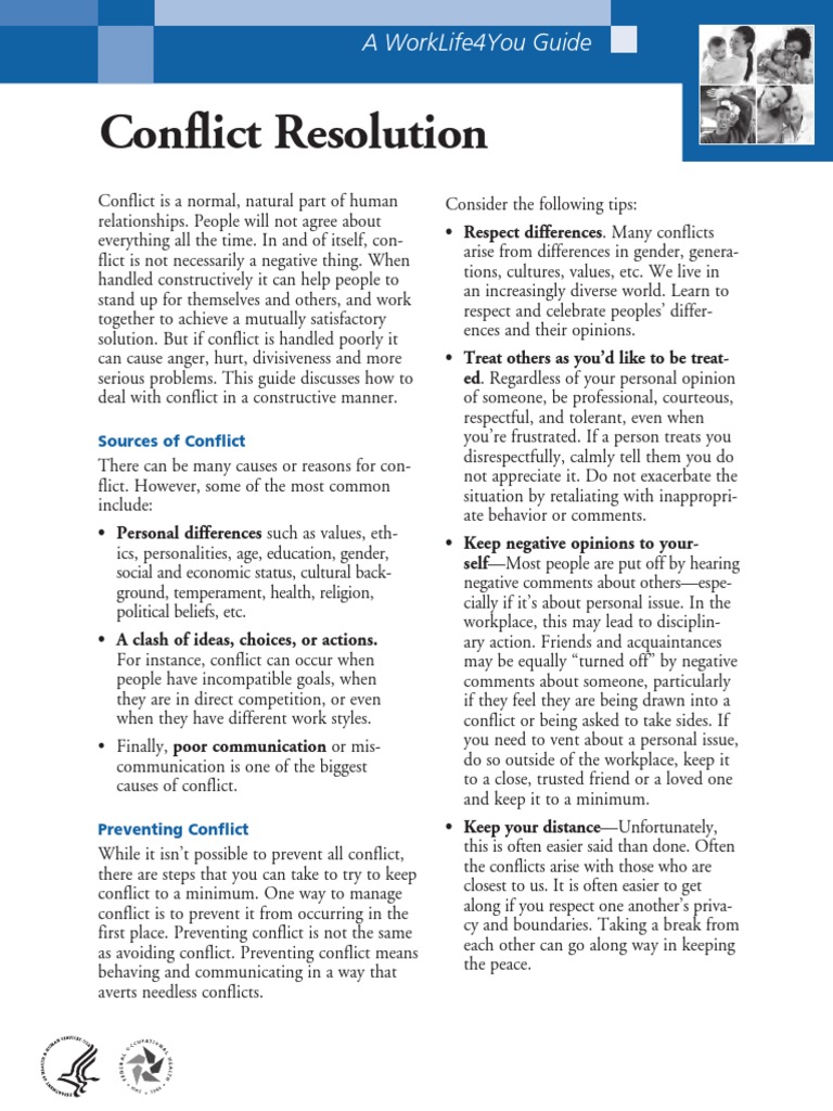 ConflictResolution Handout 3 | PDF | Anger | Conflict Resolution