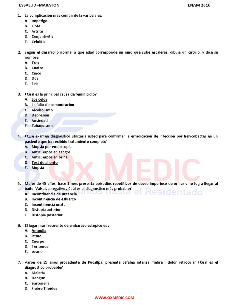 Enam 2016 B Con Claves | PDF | El embarazo | Hipertensión