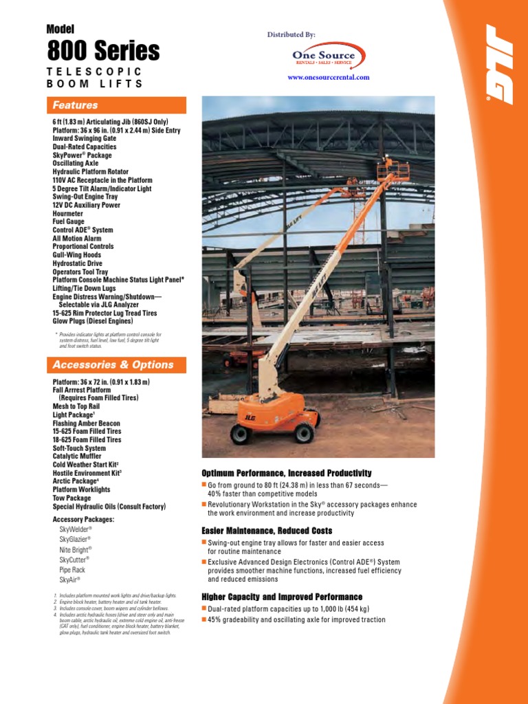 JLG 800s Specs | PDF | Engines | Tire