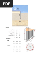 Broms Method-Xls-Lateral Pile Capacity in Cohesive Soil | PDF