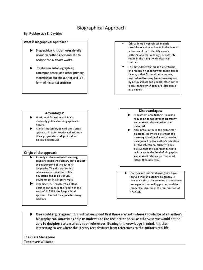 What Is Biographical Approach? | PDF | Deconstruction | Karl Marx