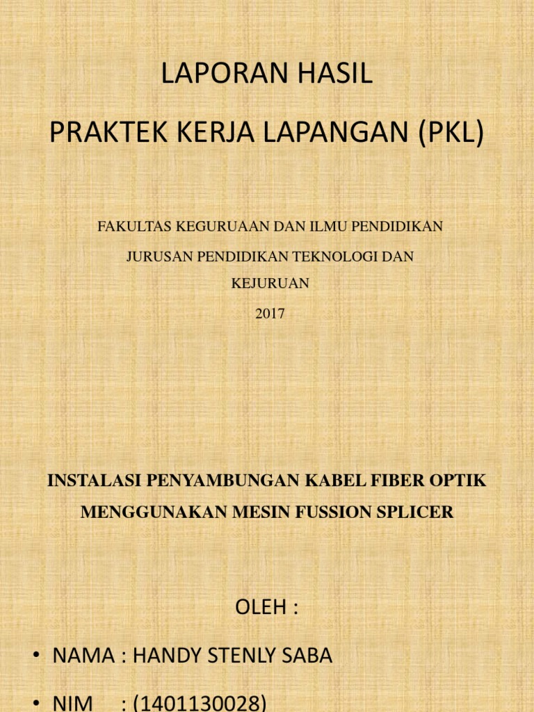 Presentasi Laporan (PKL) | PDF