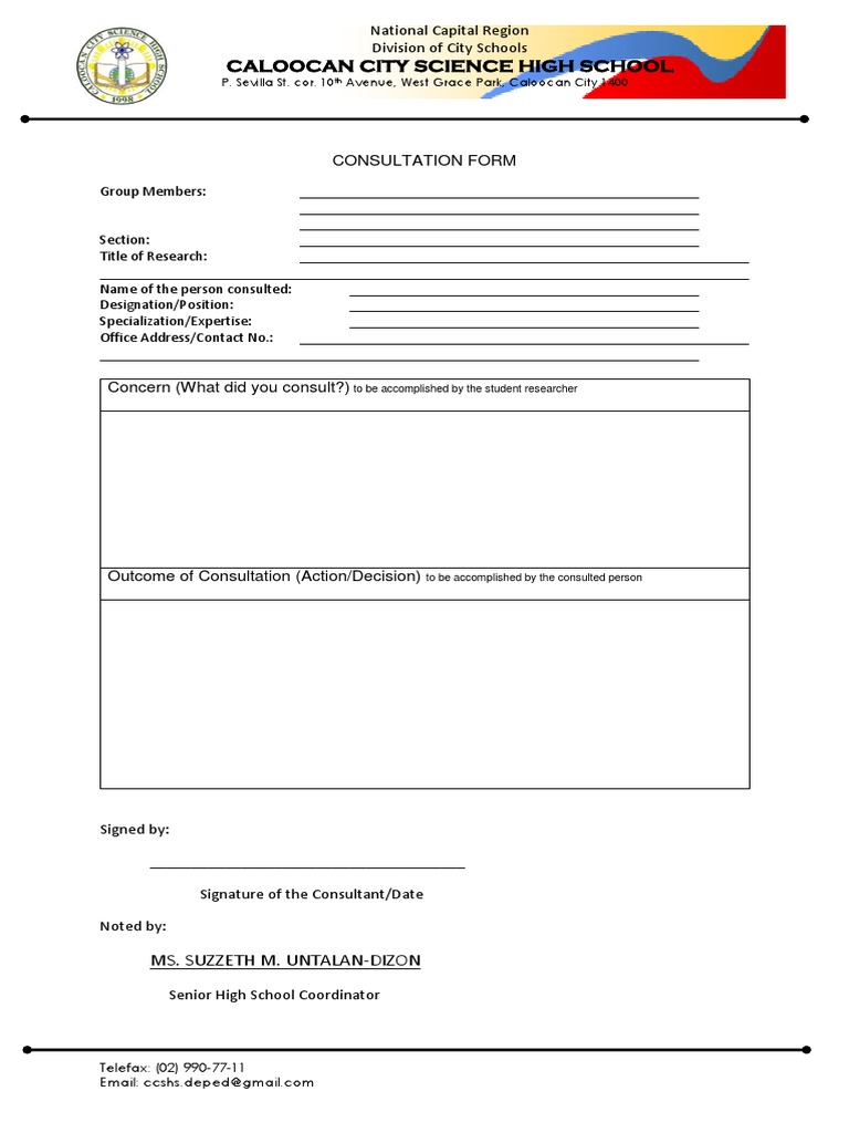 Consultation Form | PDF
