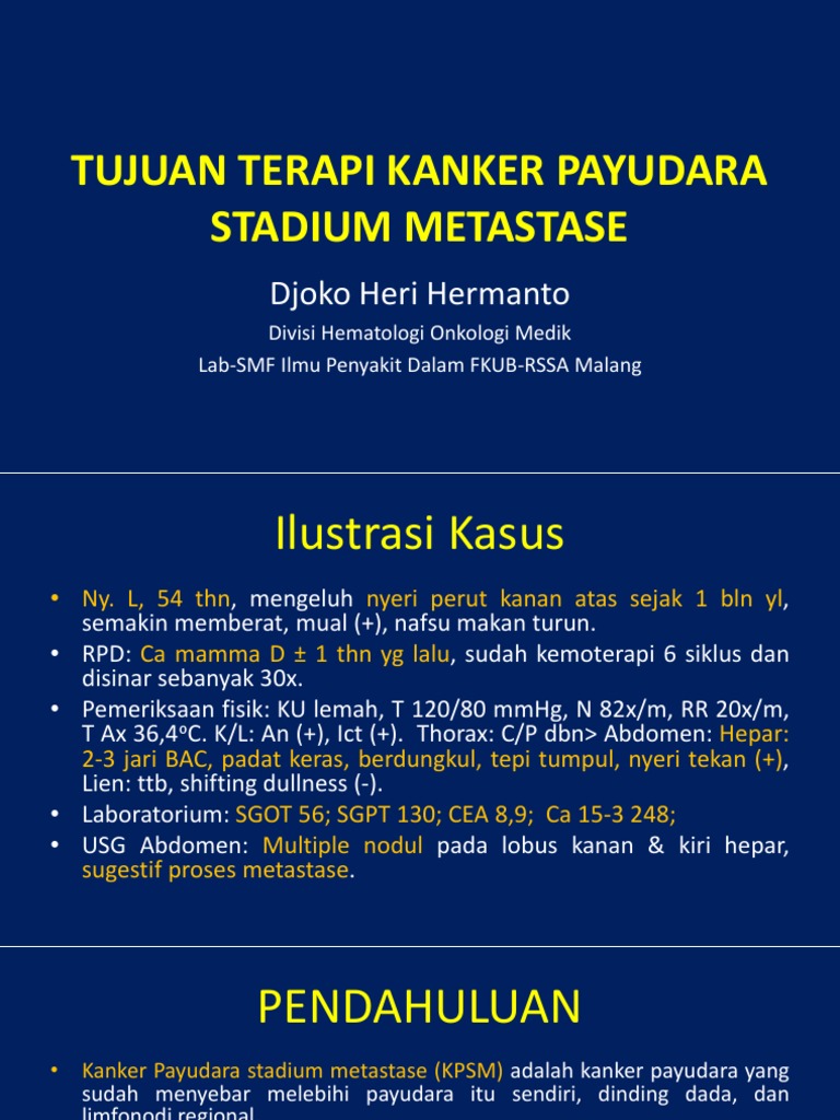 Tujuan Terapi MBC | PDF | Kemoterapi | Farmakologi