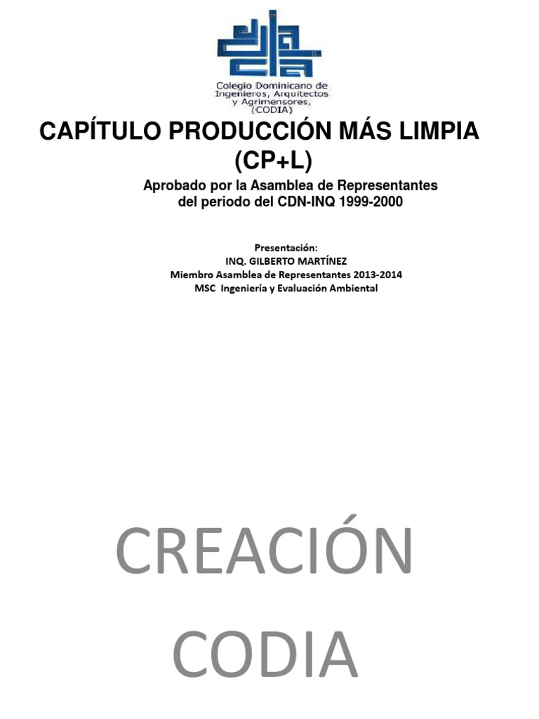 Presentacion Codia | PDF | Desarrollo sostenible | Arquitecto