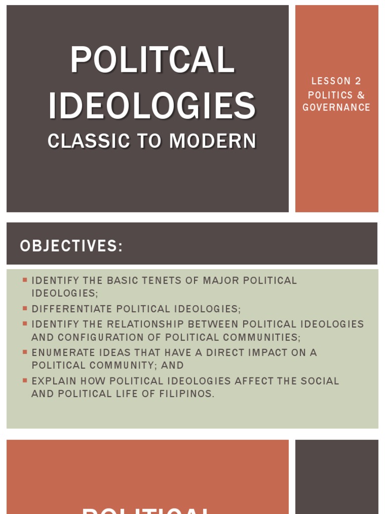 Politcal Ideologies: Classic To Modern | PDF | Communism | Ideologies