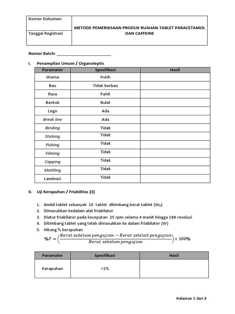 Evaluasi Tablet | PDF