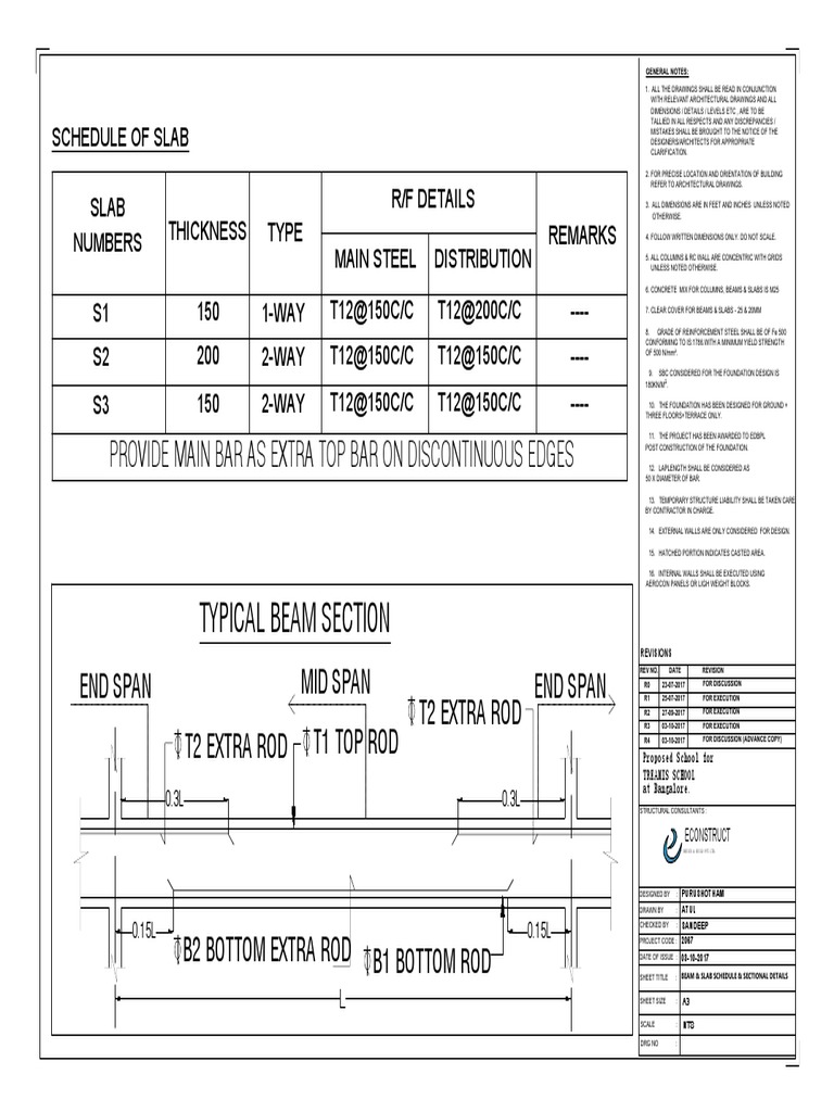 20171003-Beam & Slab Schedule-01 | PDF | Building Materials | Building ...