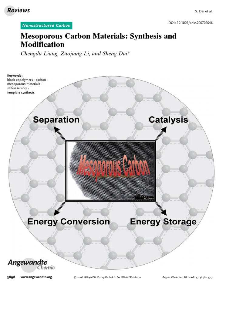 MC Materials Synthesis and Modification | PDF | Adsorption | Carbon