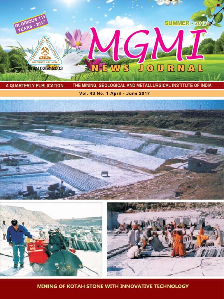 18 08 17 Mgmi News JRNL Apr June | PDF | Coal | Mining