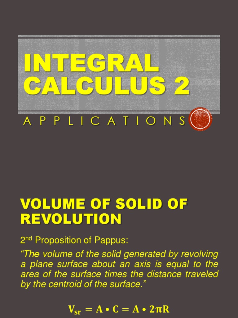 Integral Calculus 2 Rev 4-4 | PDF | Volume | Euclidean Geometry