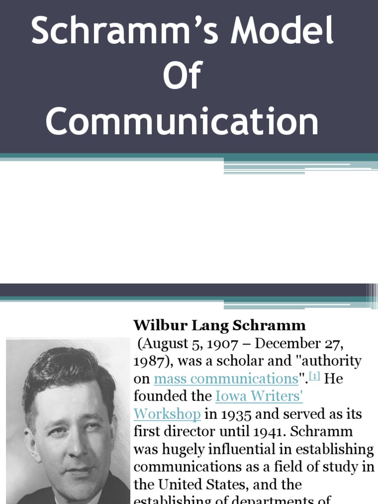 Schramm's Model of Communication | PDF | Code | Cybernetics