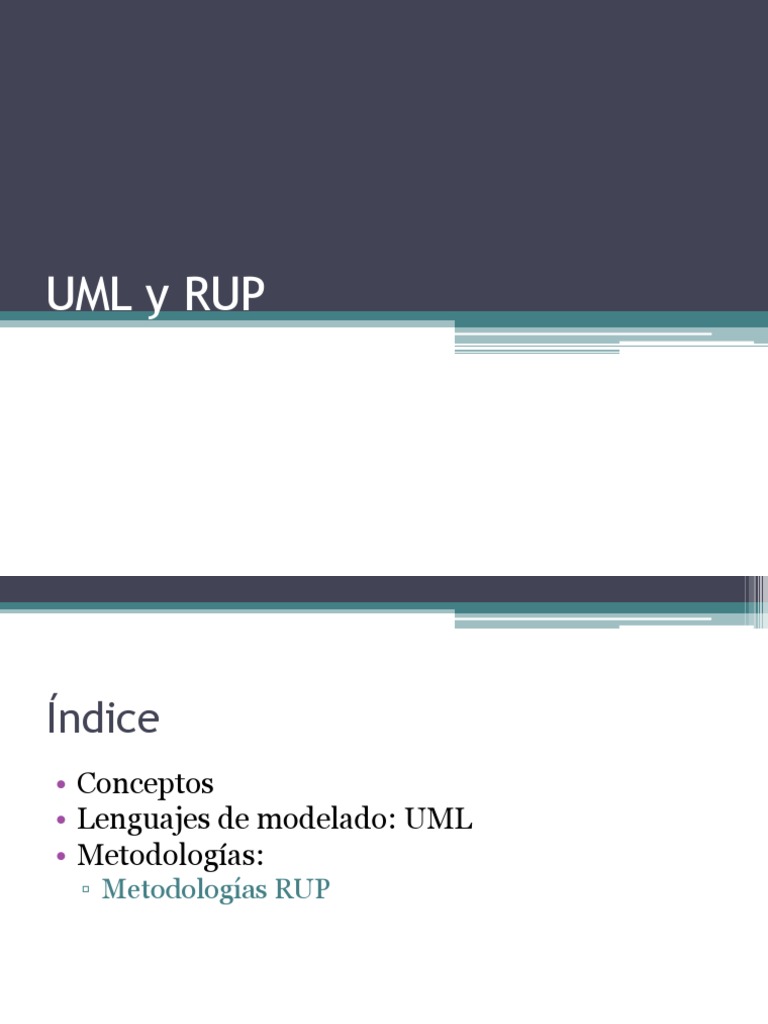 06 UML y Rup - Presentacion de La Clase | PDF | Lenguaje de modelado ...