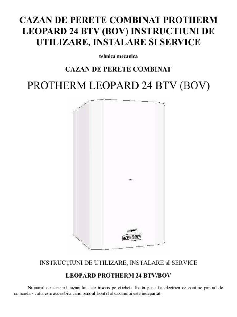 Carte Tehnica Protherm Leopard 24 BTV | PDF