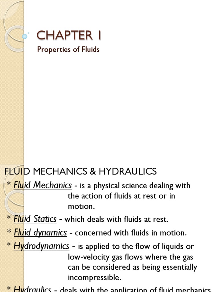Chapter 1 | PDF | Fluid Dynamics | Fluid Mechanics