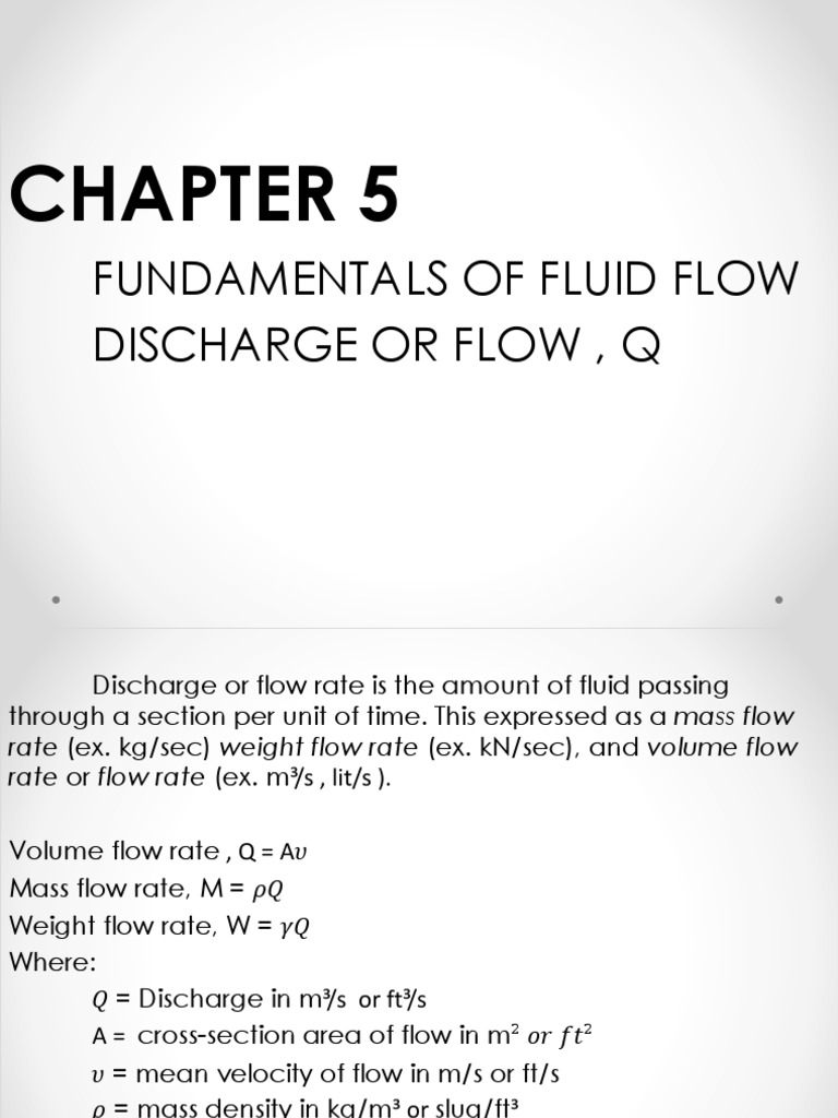 Analysis of Fluid Flow Fundamentals and Application of Bernoulli's Equation to Pipe Flow Systems ...