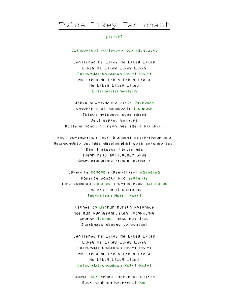 TWICE (트와이스) "Likey" - Fan-Chant