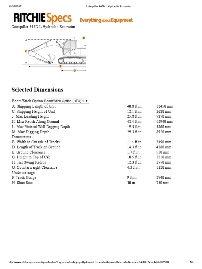 Caterpillar 345D L Hydraulic Excavator | PDF | Vehicles | Mechanical ...