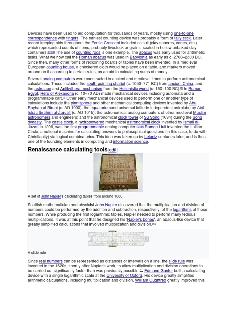 Renaissance Calculating Tools: John Napier | Download Free PDF ...