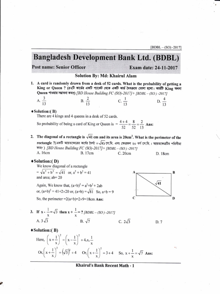 Probability and Math Problems Solutions | PDF | Triangle Geometry ...