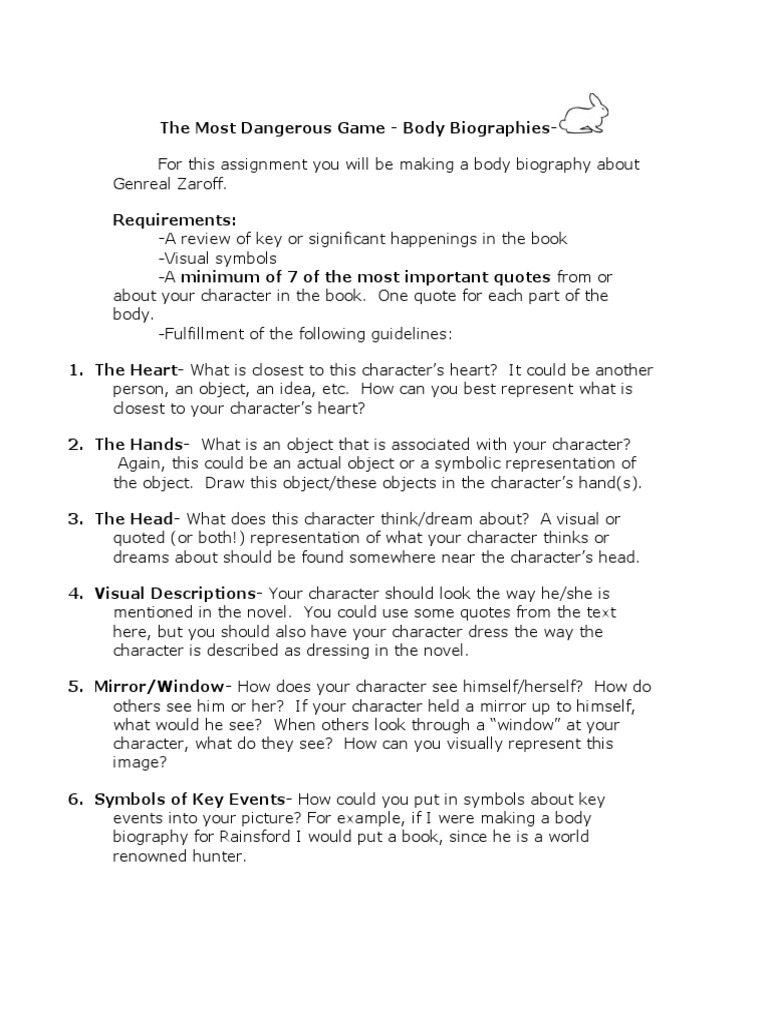 The Most Dangerous Game Body Biography | PDF