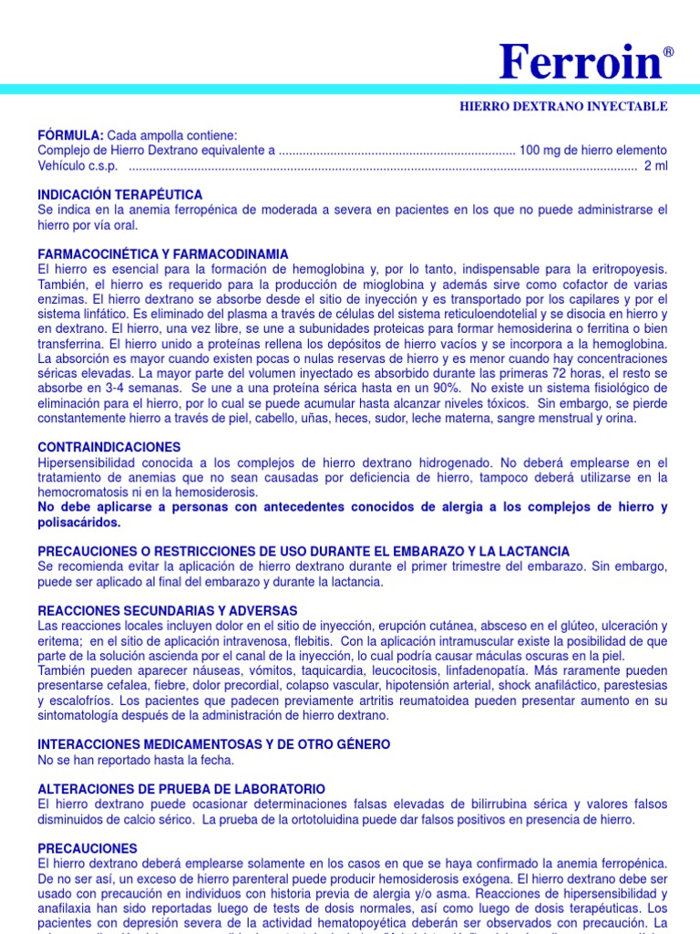 Ferroin | PDF | Hierro | Medicina CLINICA