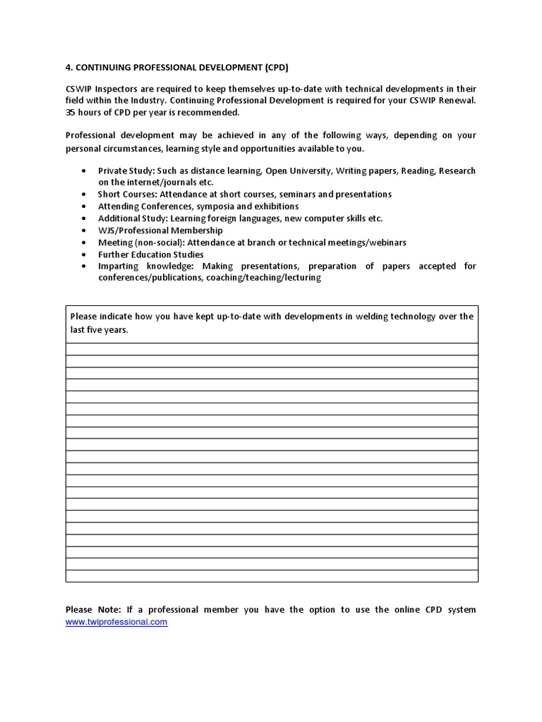 Continuing Professional Development (CPD) | PDF | Professional Development | Behavior Modification