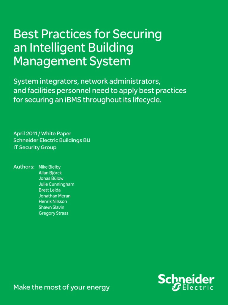 Best Practices For Securing An Intelligent Building Management System ...