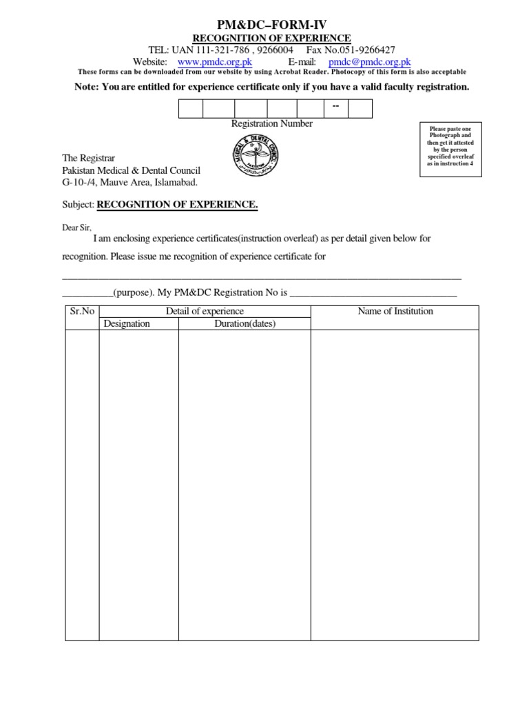 PMDC Form IV | PDF | Notary Public | Government Information