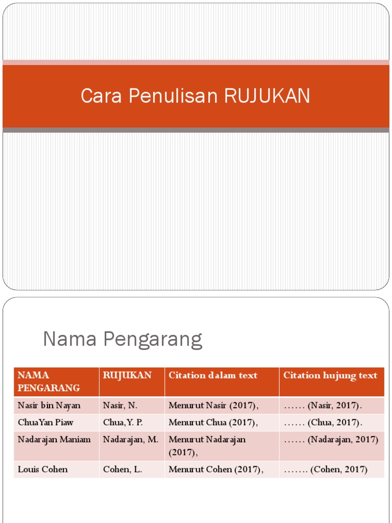 Cara Penulisan RUJUKAN | PDF