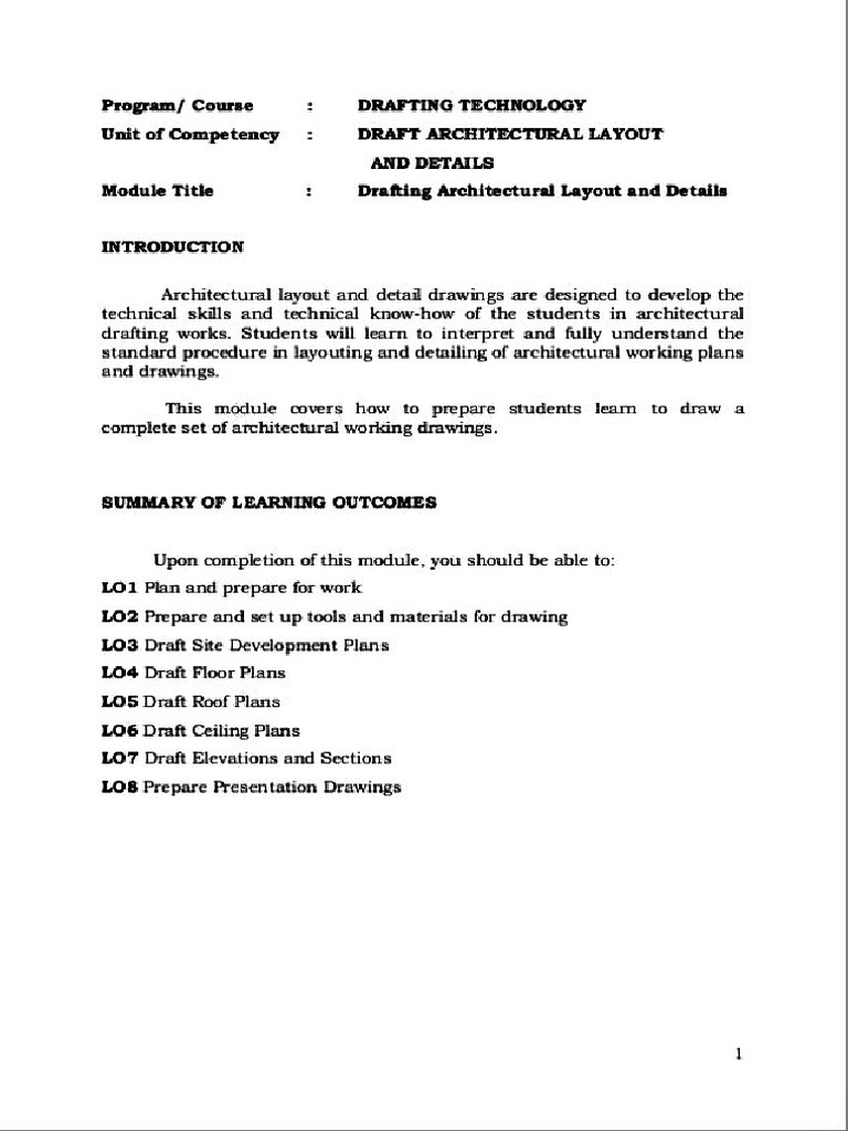 Drafting Book 1 | PDF