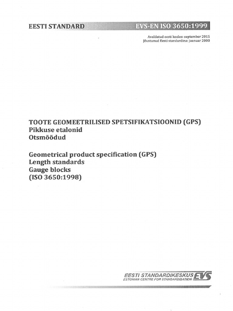 Fail - Evs-En Iso 3650 | PDF