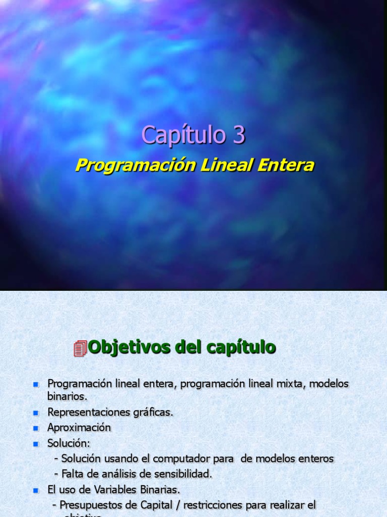 Cap 3 | PDF | Programación lineal | Programación de computadoras