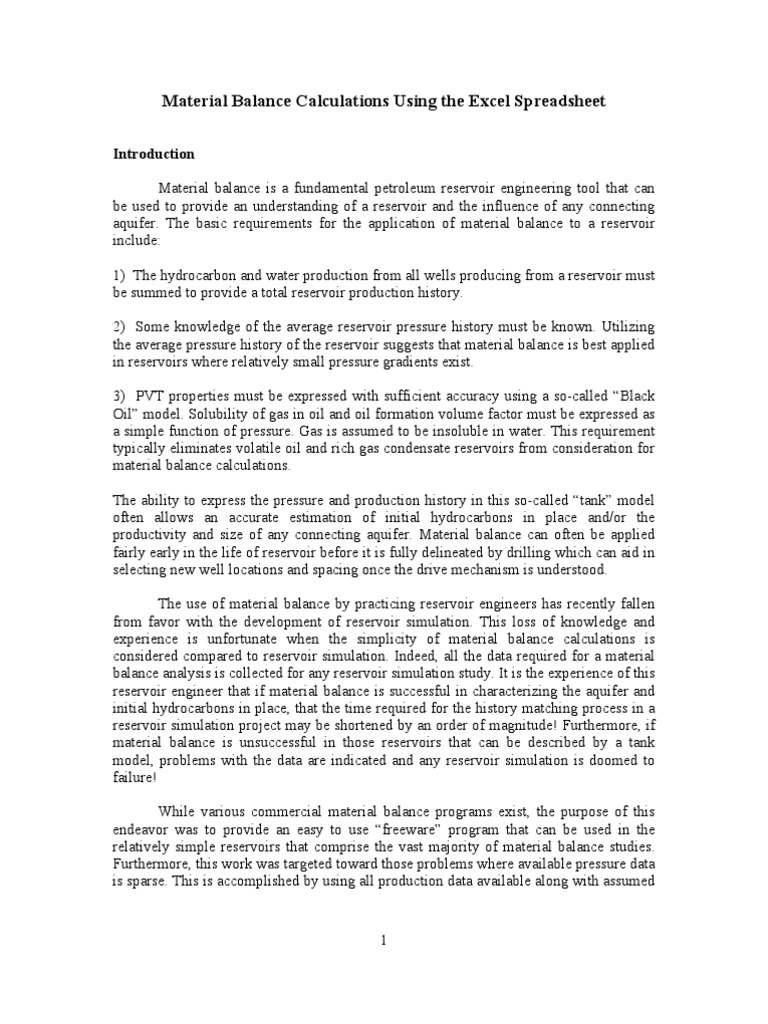 Matbal | PDF | Petroleum Reservoir | Microsoft Excel