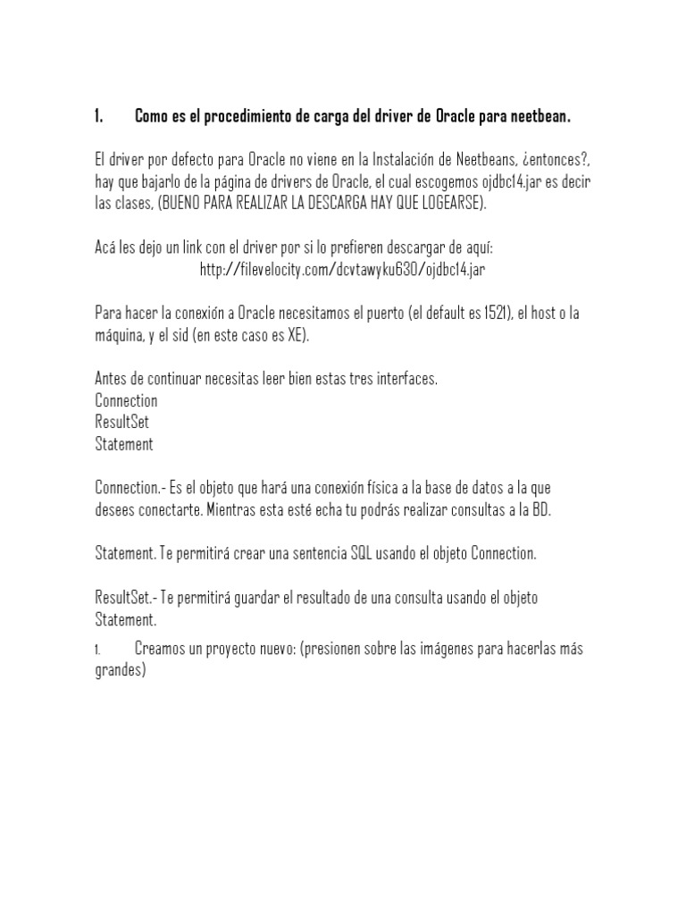 Conexion Con NetBeans-Oracle | PDF | Java (lenguaje de programación ...