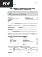 DMRE 67 MMCC Application Form For Examination | PDF | Mining