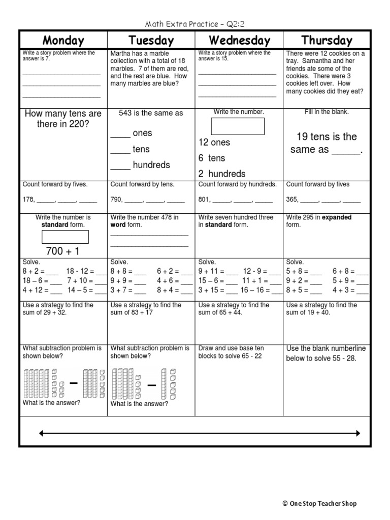 Math Extra Practice: Q2:2 | PDF | Arithmetic | Teaching Mathematics