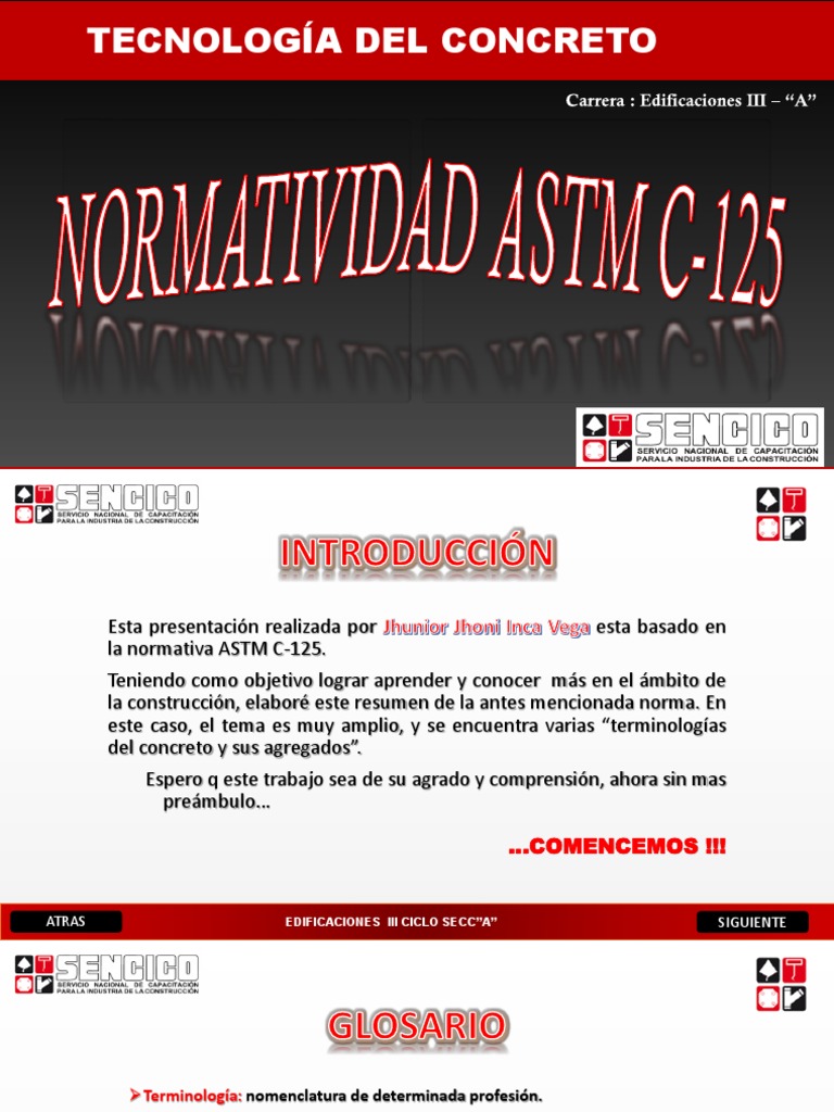 Astm C 125 Normatividad | PDF | Hormigón | Cemento