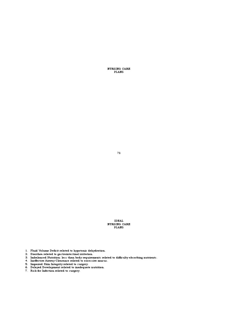 Nursing Care Plans | PDF | Dehydration | Diarrhea